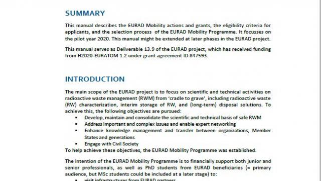 Next deadline for the Mobility Programme is December 31st | Eurad